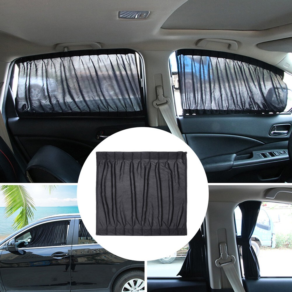 2 Pcs Car Rear Side Windshield Sun Shade Curtains Visor Shield Cover ...