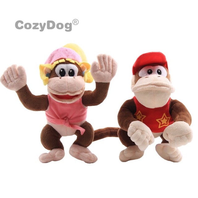 Super Mario Donkey Kong Diddy Kong Dixie Kong Plush Toys Stuffed Animal ...