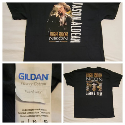 Jason Aldean 2018 High Noon Neon Tour T-Shirt XL | eBay