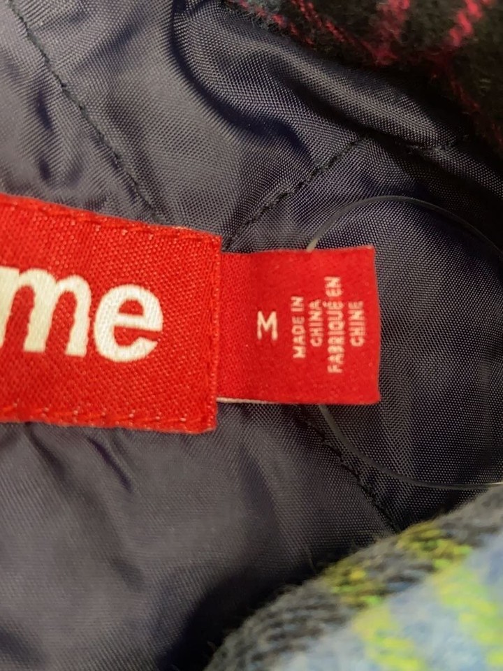 Supreme Long Sleeve Shirt M Cotton BLU Check | eBay UK