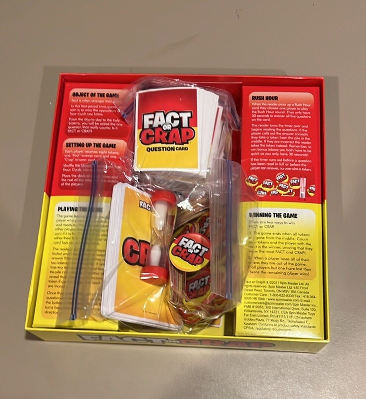 Spin Master Fact Or Crap Trivia With Attitude Board Game 778988916032| eBay