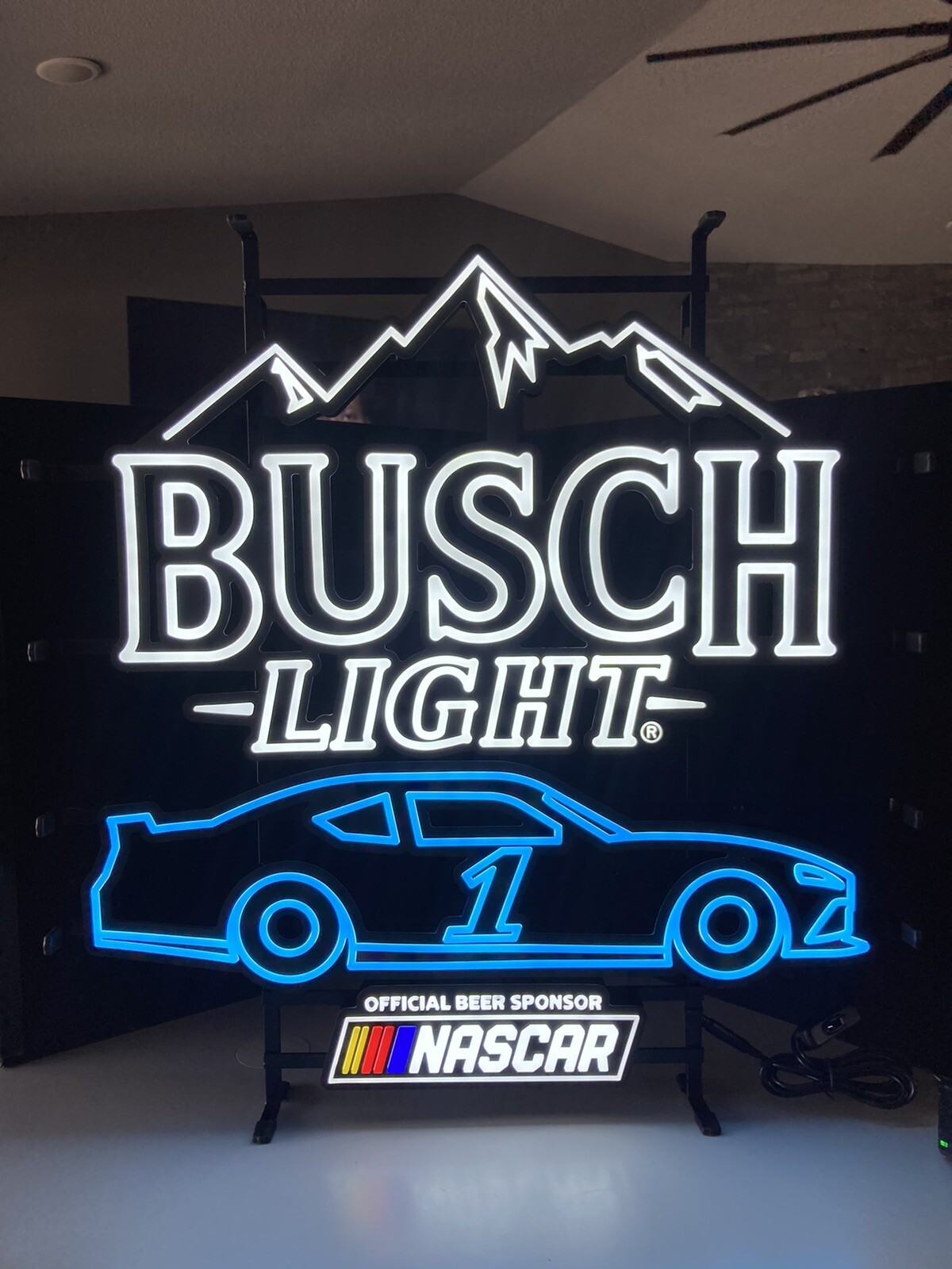 🔥 New Busch Light #1 Ross Chastain Nascar Racing Beer LED Iconic Sign ...
