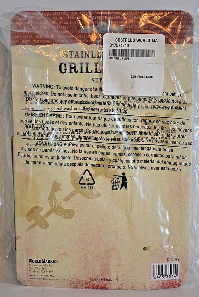 BBQ Grill Clips Cooking Tools Stainless Steel Vegetable Food Holders ...