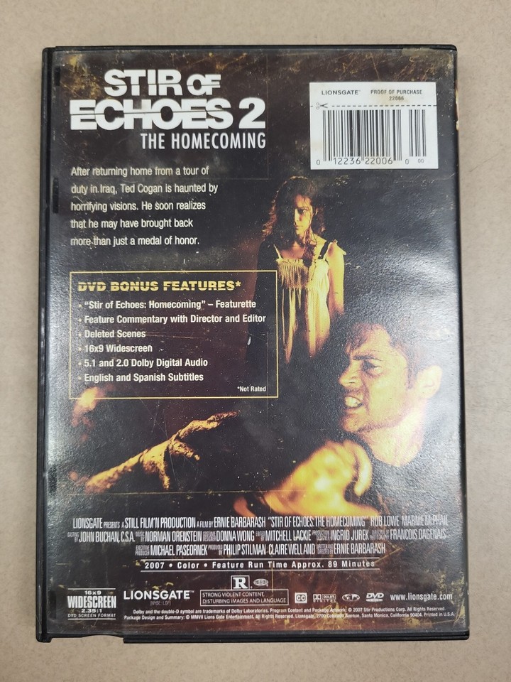Stir Of Echoes 2: The Homecoming (DVD, 2007, Widescreen) | eBay