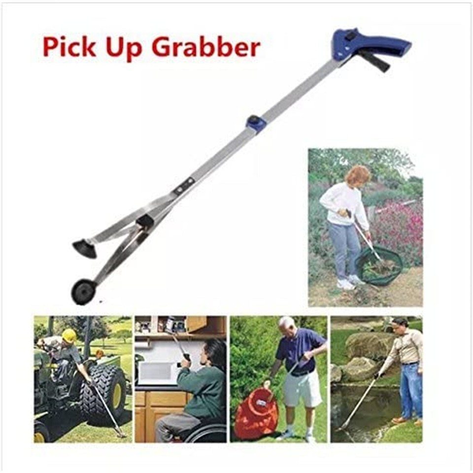 Foldable Pick Up Tool Grabber Reacher Stick Reaching Grab Extend Reach ...