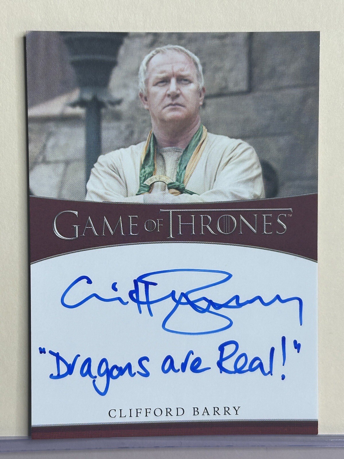 CLIFFORD BARRY "DRAGONS ARE REAL!" INSCRIPTION Auto - Game of Thrones🔥 ...