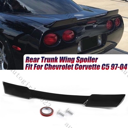 Black For Chevy Corvette C5 Rear Trunk Spoiler Wing ZR1 Extended Style ...
