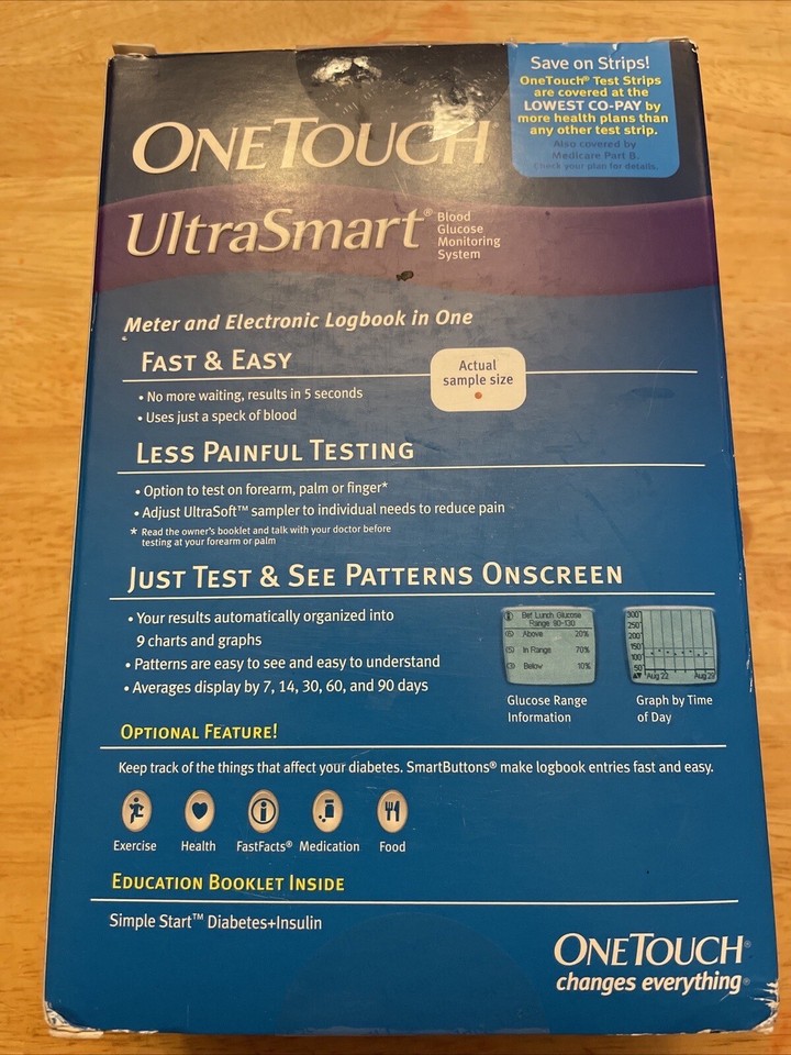 BRAND NEW OneTouch UltraSmart Blood Glucose Monitoring System Monitor ...