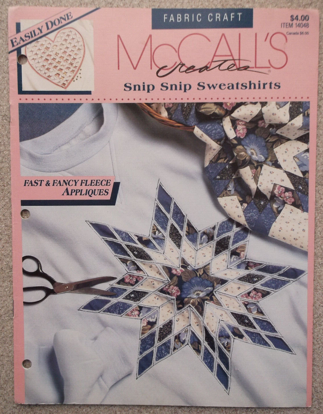 SNIP SNIP SWEATSHIRTS McCall's Creates fabric craft applique pattern ...