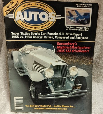 Special Interest Autos Magazine #100 August 1987 in flawless mint ...