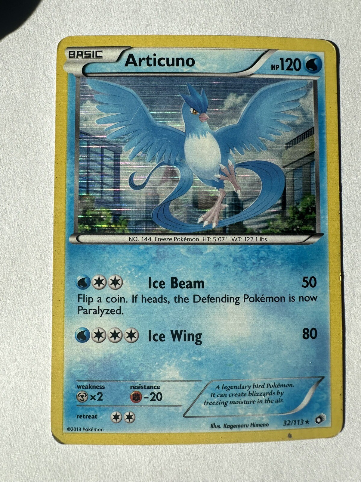 Articuno 32/113 Black & White Legendary Treasures Holo Rare Pokemon LP ...