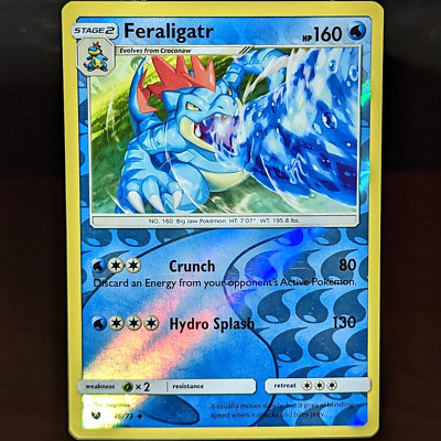 Feraligatr 20/73 LP/NM Shining Legends Reverse Holo Pokemon Card blue ...