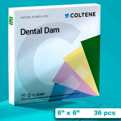 Coltene Hygenic Natural Rubber Latex Dental Dam 6 x 6 Heavy Blue Pk/36 ...