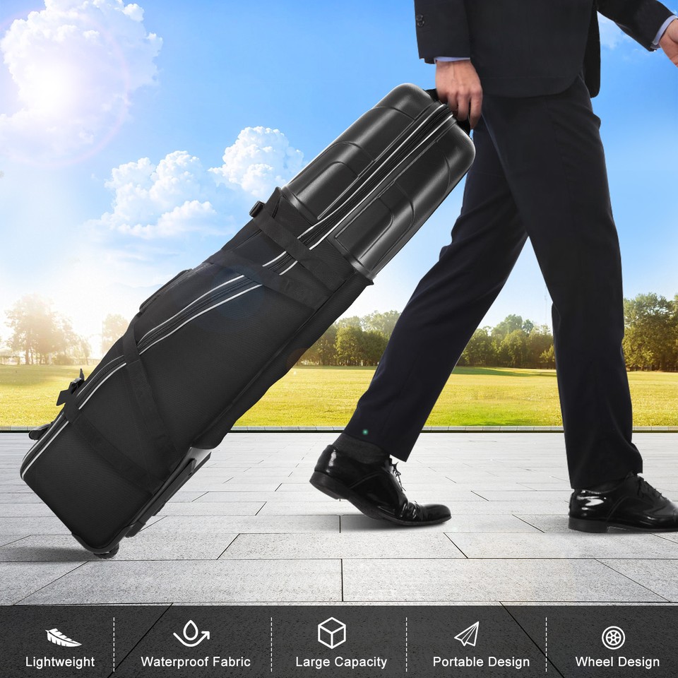 Hard Shell Golf Travel Bag with Wheels, Lightweight Golf Club Travel ...