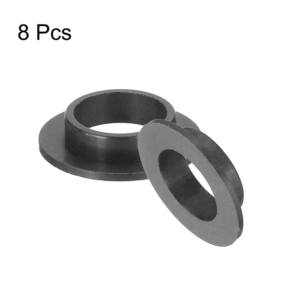 8Pcs Flanged Sleeve Bearing ID 10mm x OD 12mm x Length 4mm POM Bushing ...