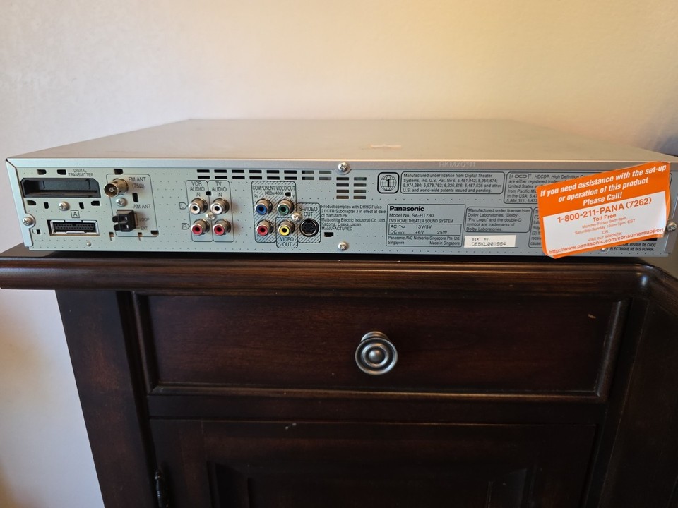 Panasonic SA-HT730 DVD Home Theater Sound System - Untested Includes ...