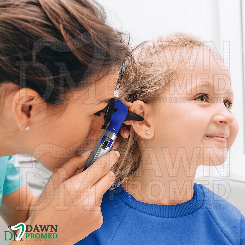 Fiber Optic Otoscope & Ophthalmoscope Examination LED Diagnostic ENT ...