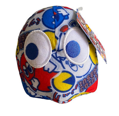 Pac-Man Sticker Bomb Ghost Plush 4.5" Stuffed Toy Retro 80s Bandai ...
