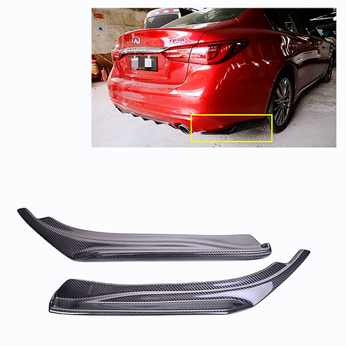 For Infiniti Q50 2014-2020 Carbon Fiber Rear Bumper Side Corner ...