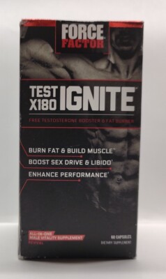 Force Factor Test Ignite Testosterone Booster & Fat Burner 60 Capsules ...