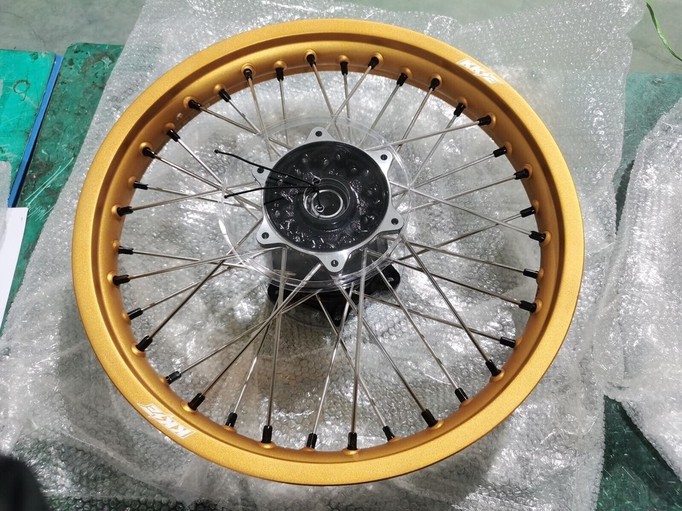 KKE 21/18 Cast Wheels for Yamaha YZ125 YZ250F YZ250F 03-2024 Gold Rim ...