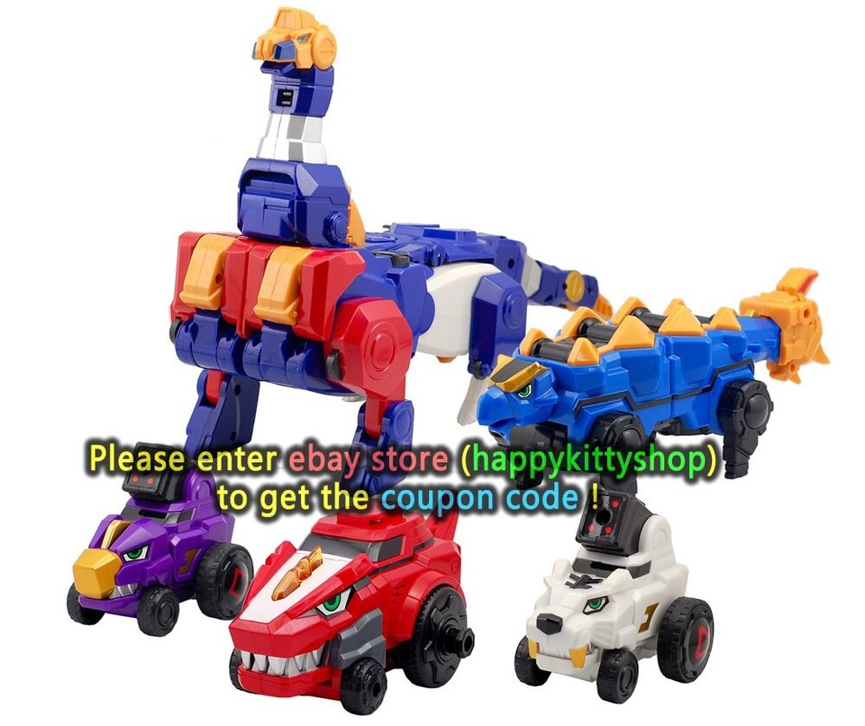 Dino Core 8 Figure Set D-Buster Tyranno Saber Stego Dinosaurs Combiner ...