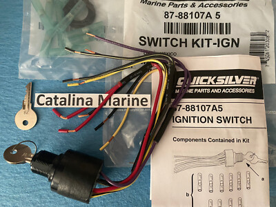 Mercury Genuine Mercruiser OEM SWITCH KIT-IGNITION 87-88107A 5 Marine ...