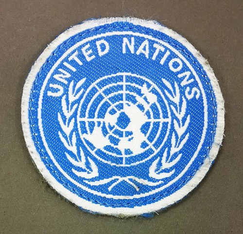 GENUINE MILITARY PATCH / BADGE UN UNITED NATIONS BLUE/WHITE ARMBAND FLAG MORALE | eBay