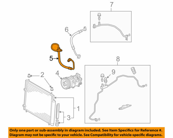 88703-1A141 Toyota Hose sub-assy, discharge 887031A141, New Genuine OEM ...
