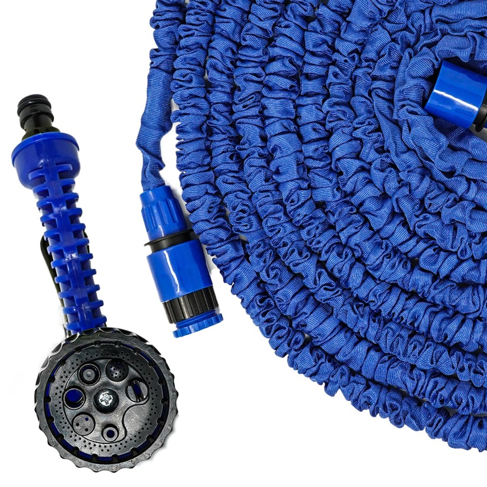Stretch Hose Pipe Flexible Extendable Garden Magic Spray Gun Patio 22 ...