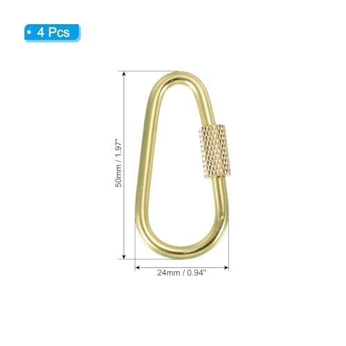 Brass Key Ring Brass Screw Lock Clip Key Chain Simple Style keychains ...