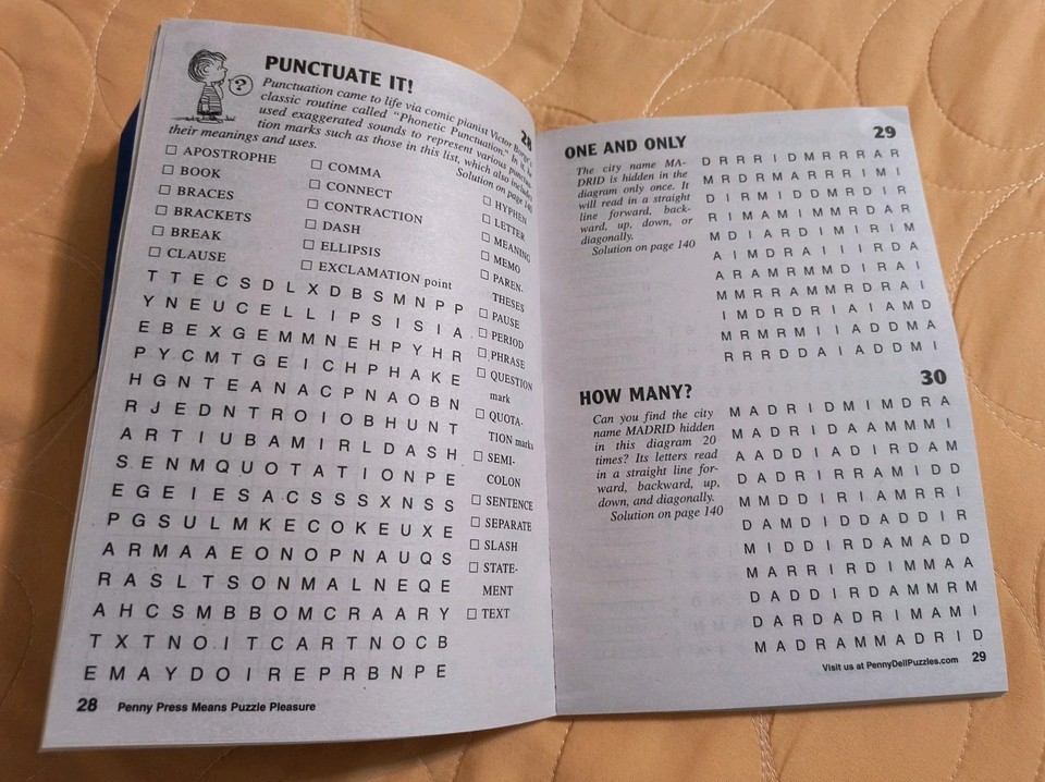 Peanuts Snoopy Word Seeks Puzzles Book by Penny Press November 2024 ...