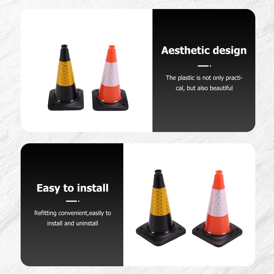 2PCS Simulation Road Cone Reflective Cone Model for 1/10 RC Crawler ...