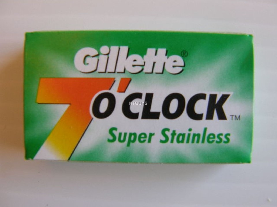 50 Gillette 7 O'CLOCK Double Edge Safety Razor Blades Made in Russia | eBay