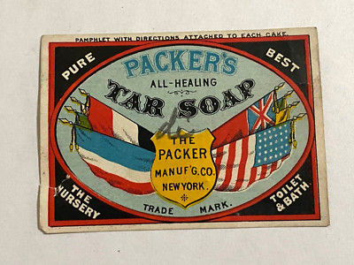 Packer's All Healing Tar Soap Victorian Paper Label Late 1800s | eBay
