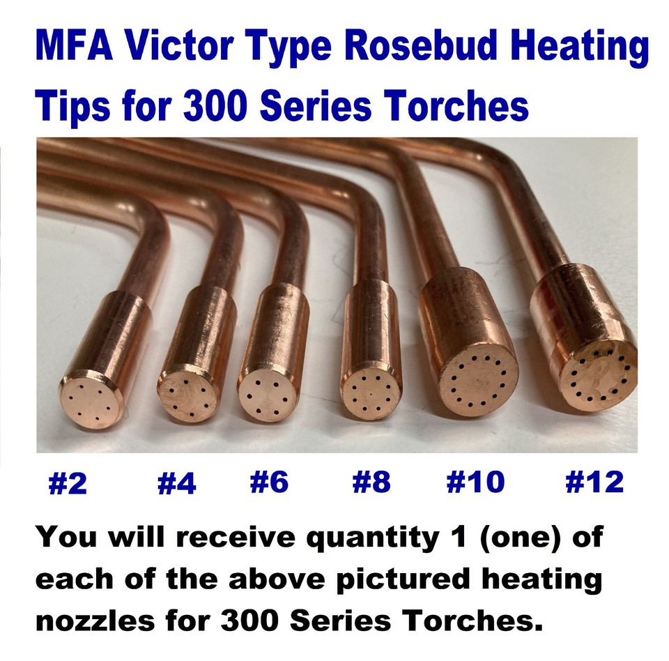 MFA Heating Nozzle Tip Rosebud for Victor/Victor-Type 300 Series 6pc ...