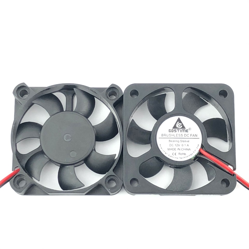 12V 50mm 5010 Cooling Fan 2-Pin 50x50x10mm DC PC Computer Case 3D ...