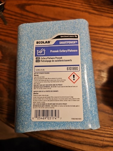 1 Ecolab Smart power Presoak Cutlery Flatware 6101890 4lb Block | eBay