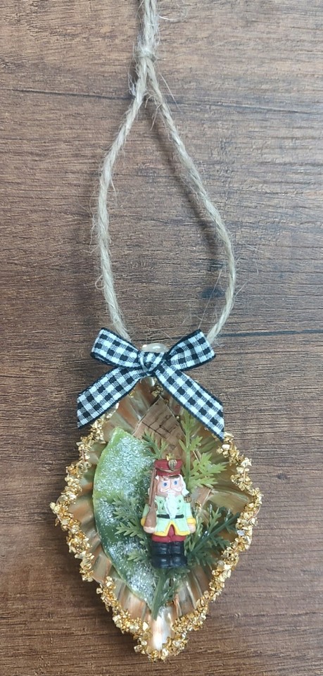 Nutcracker Soldier Christmas Ornament Vtg Style Handmade Tart Tin ...