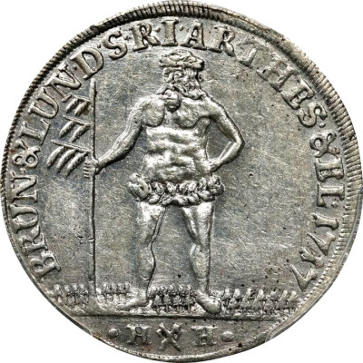 1717 HH German States Brunswick Luneburg Wildman 2/3 Taler, Gulden ...