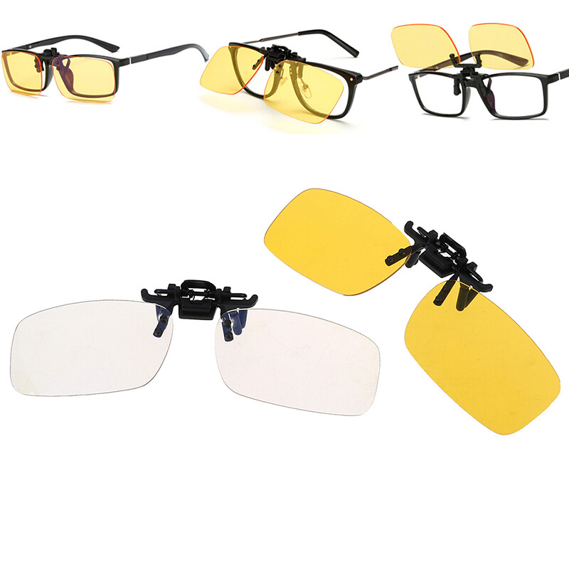 Clip on blue light filter blocking glasses office computer anti UV ...