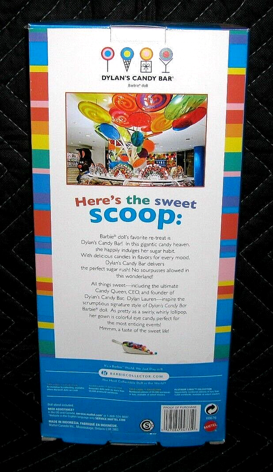 Mattel Barbie Dylan's Candy Bar Barbie Pink Label 2010 V0676 New in Box ...