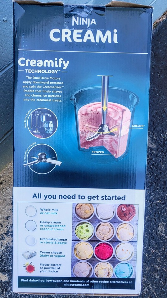 New Ninja CREAMi NC301 Ice Cream Maker, 7 One-Touch Programs - Gelato ...