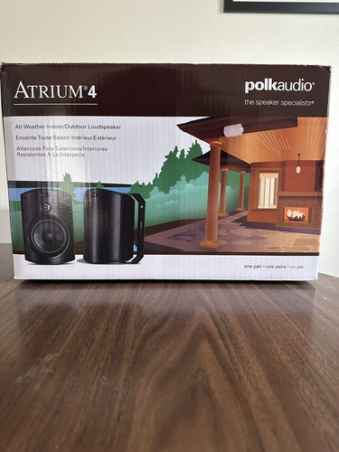 Polk Audio Atrium 4 Outdoor Speakers with Powerful Bass (Pair, Black ...