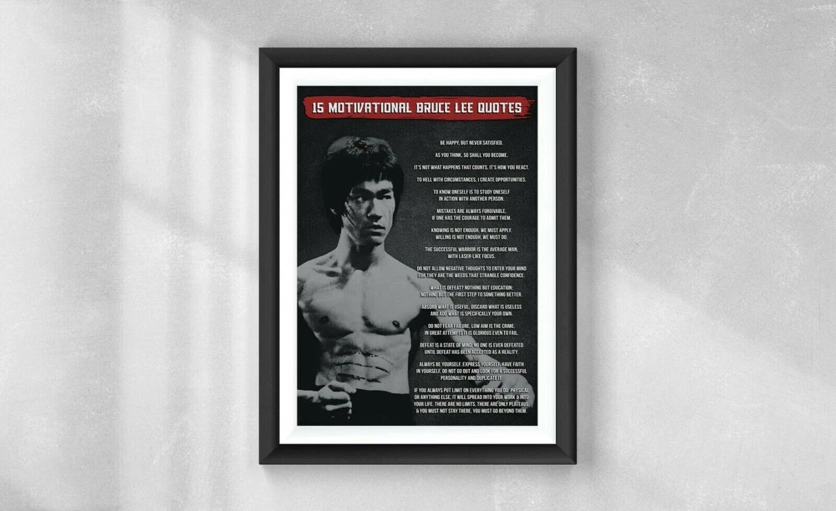 Bruce Lee Poster Knowing Is Not Enough
