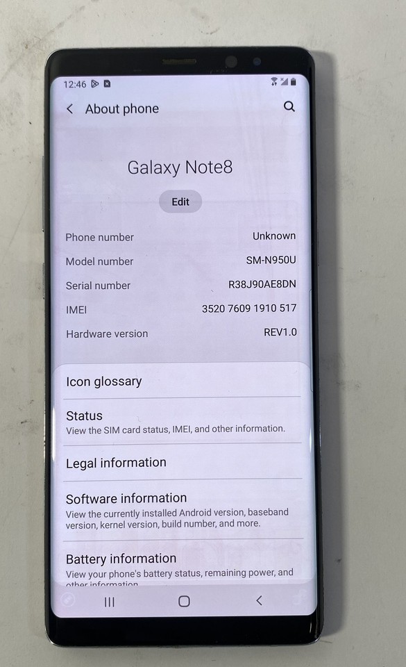 Samsung Galaxy Note 8 SM-N950U 64GB Midnight Black AT&T | eBay