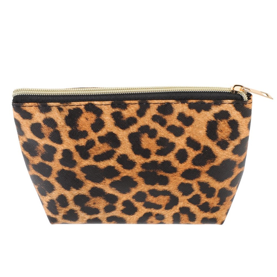 Leopard Pattern Makeup Bag Travel Toiletry Bag Portable Makeup Bag ...
