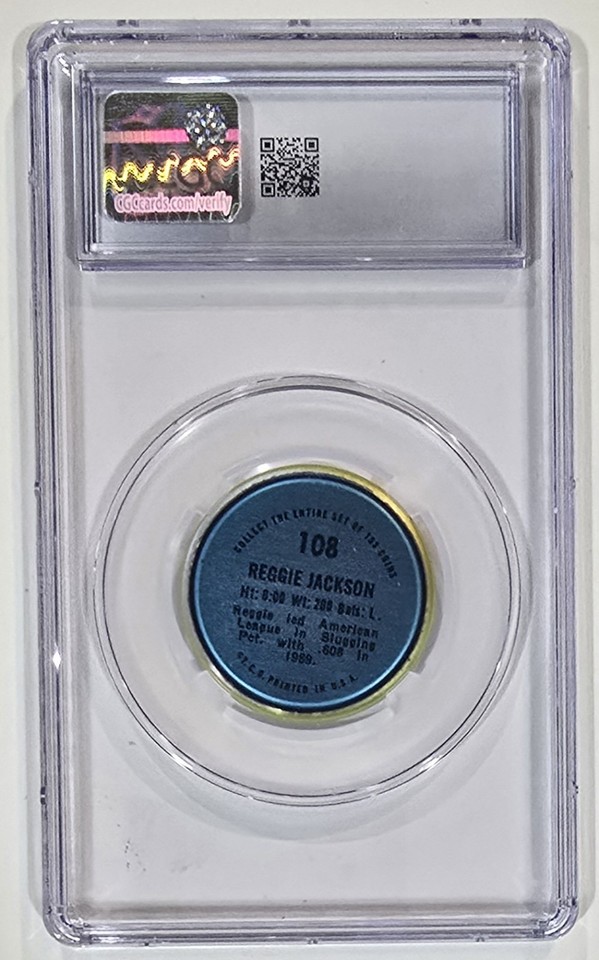 1971 Topps Coins REGGIE JACKSON #108 CGC 6.5 Excellent/NM+ Coin Oakland ...