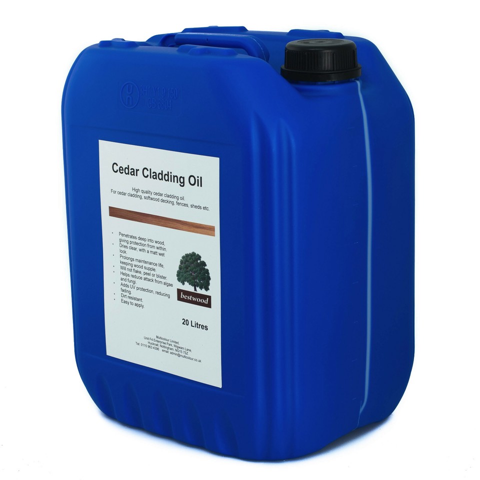 Cedar Cladding Oil, Bestwood, 20 Litre 20L, Professional Clear ...