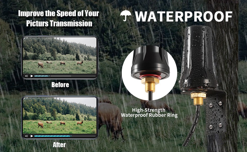4G Cellular Booster Antenna for SPYPOINT Flex Dual-Sim Cellular Trail ...